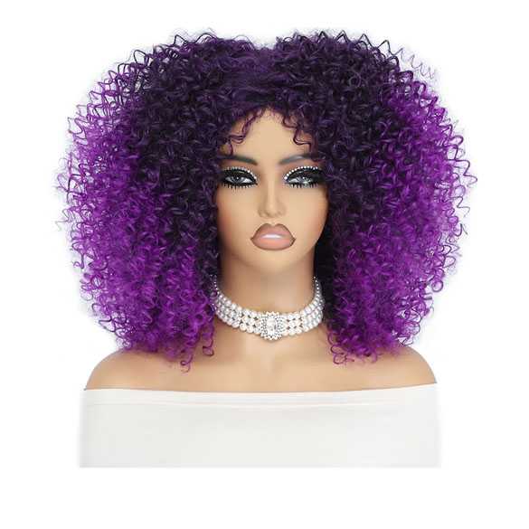 CARNAVAL pruik met kleine spiraalkrullen schouderlang model Fatia ...